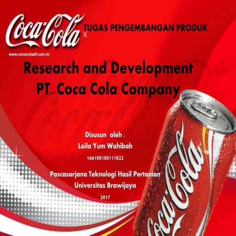 Research and development PT. Coca cola company | PPTX