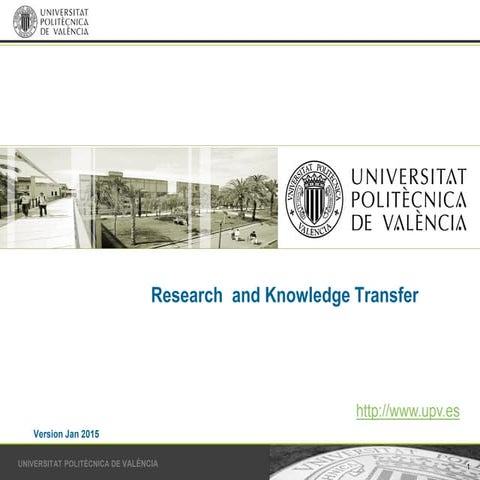Research and Knowledge Transfer UPV | PDF