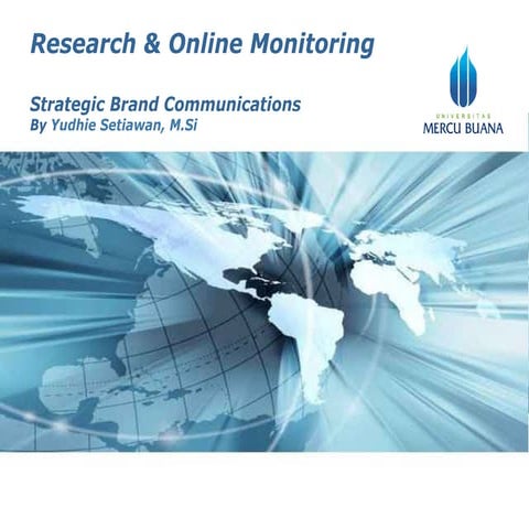 Research and online brand monitoring_Strategic Brand Communications | PPT