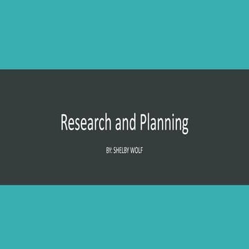Research and planning | PPTX