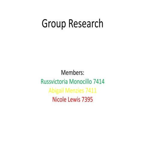 Assignment 15: Group Research | PPT