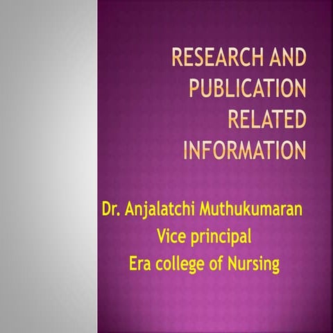 Research and publication information | PPT