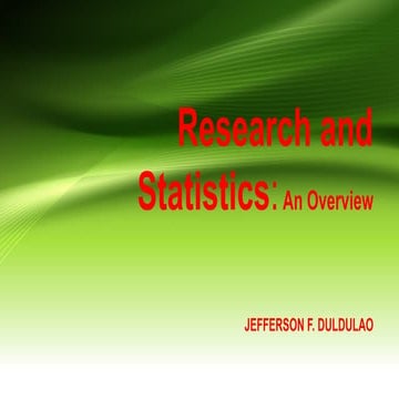 Research and Statistics presentation and discussion | PPTX