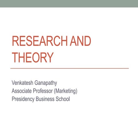 Research and theory | PPT