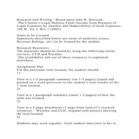 Research and Writing - Based upon John R. Dorocak, The Clinton’s.docx