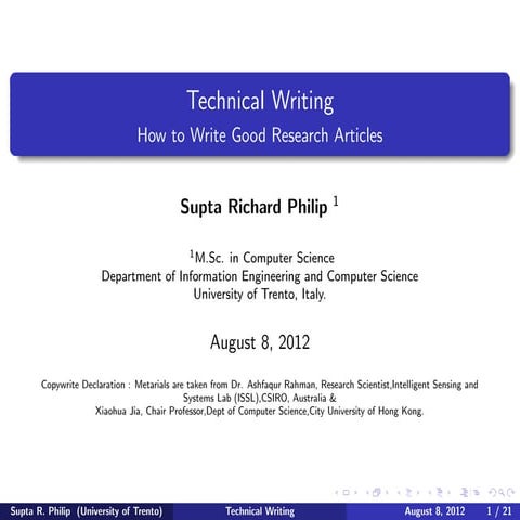 Research article presentation | PDF