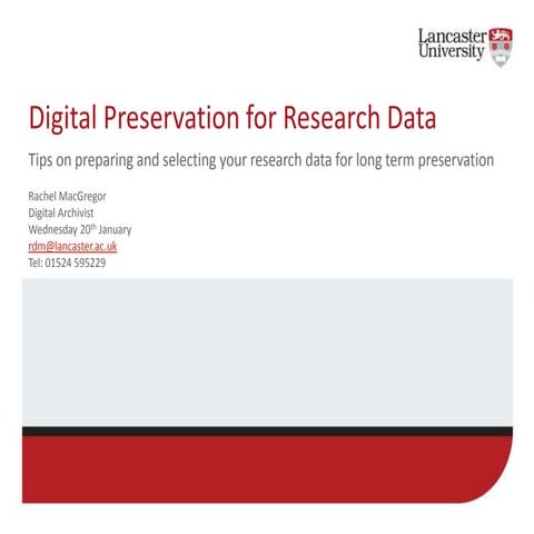 Data preservation | PPTX