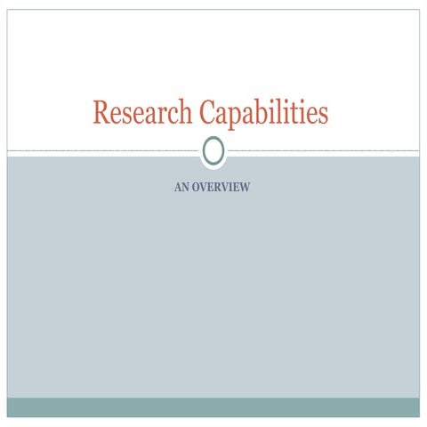 Research capabilities | PPT