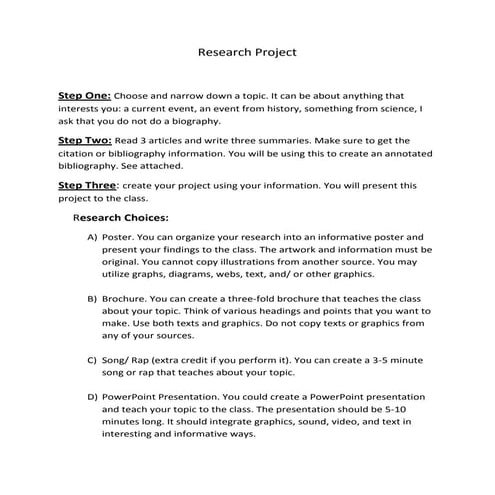 Research choices | PDF