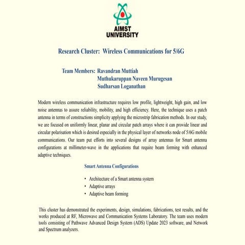 Research Cluster - Wireless Communications for 5&6G.pptx