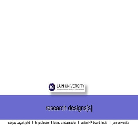 Research design final / MM Bagali, HRM, HRD, HR