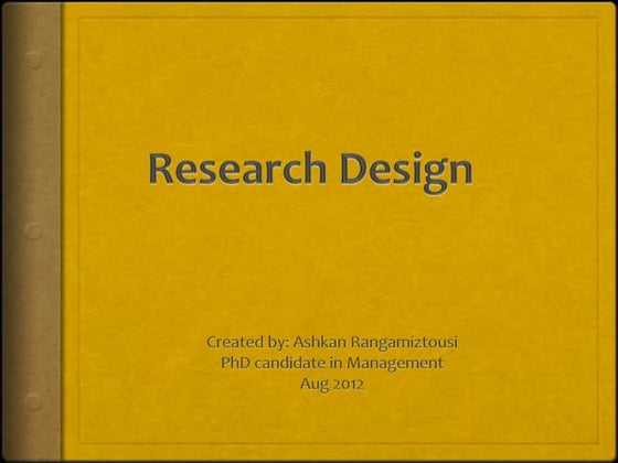 Descriptive research design | PPTX