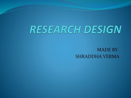 Types of research designs | PPT