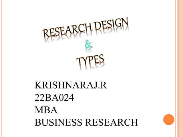 Research design and types of research design final ppt | PPT