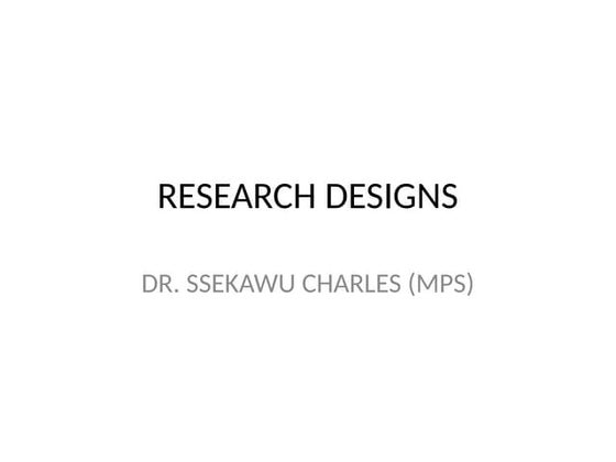 Concept of research design | PPTX