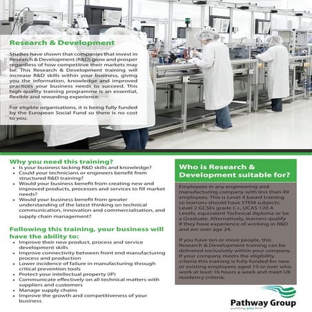 Research & Development (R&D) Training | PDF