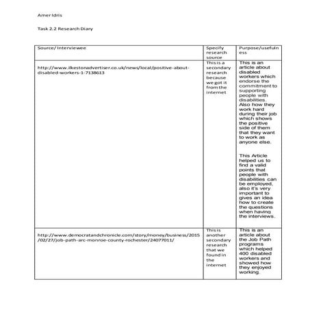 Research diary | PDF