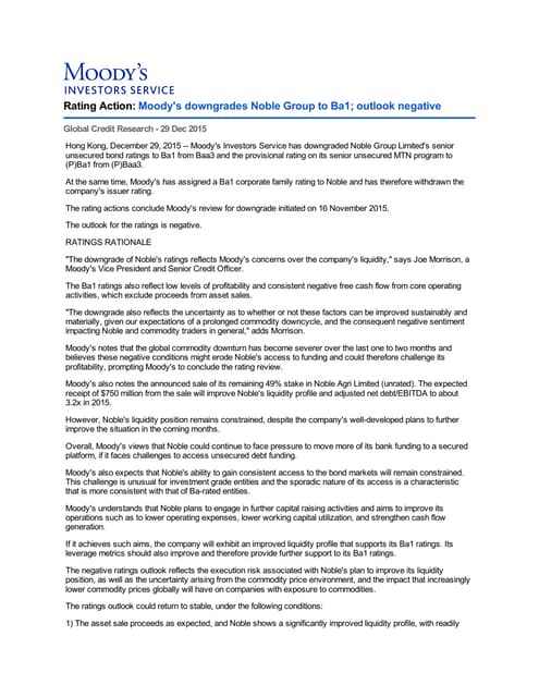 Platts moc explained | PDF