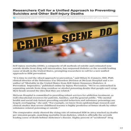 Researchers call for a unified approach to preventing suicides and ...