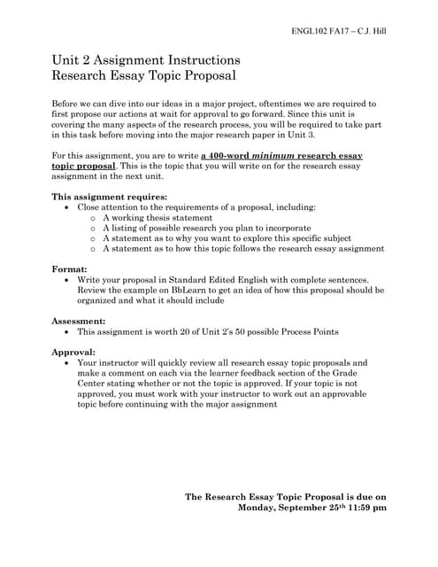 Research essay proposal | PDF