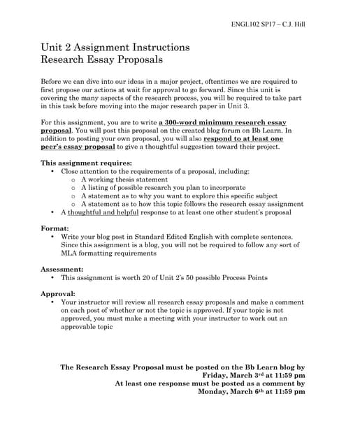 Research essay proposal | PDF