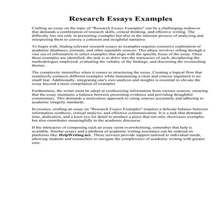 Research Essays Examples. 016 Informative Essay Thesis Example ...