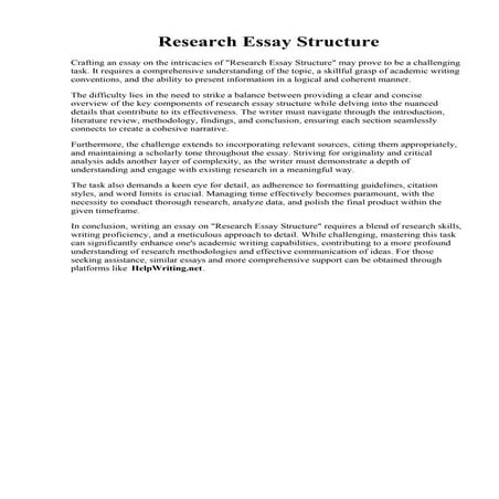 Research Essay Structure | PDF