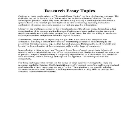 Research Essay Topics. 011 Research Essay Sample Paper Introduciton ...