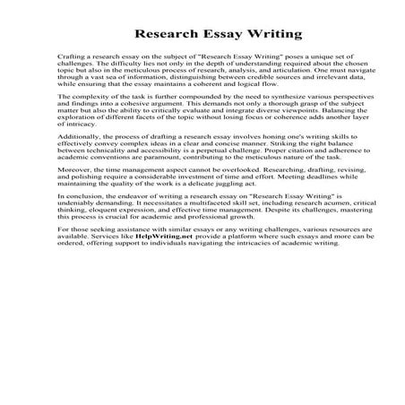 Research Proposal Essay Example. Lane Community College | PDF