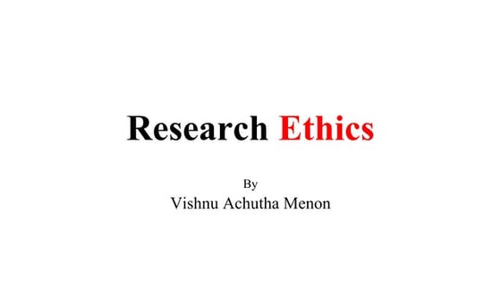 Research Ethics | PPT