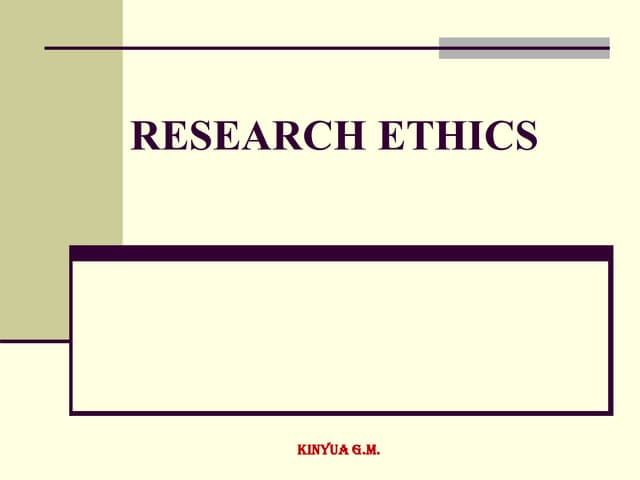 Research ethics | PPTX
