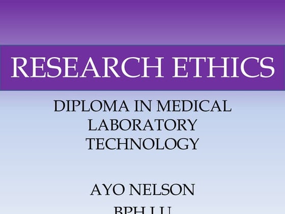 Research ethics | PPT