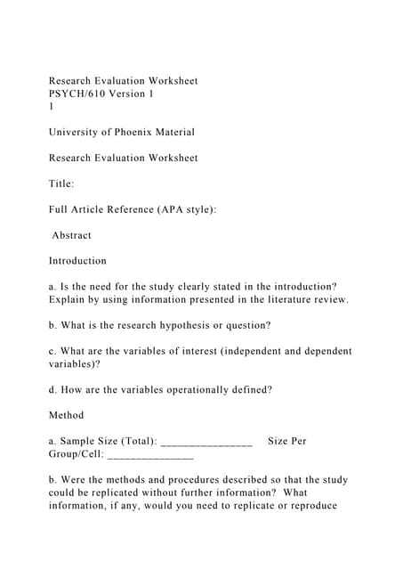 Research Evaluation FormCCMH525 Version 32University of.docx