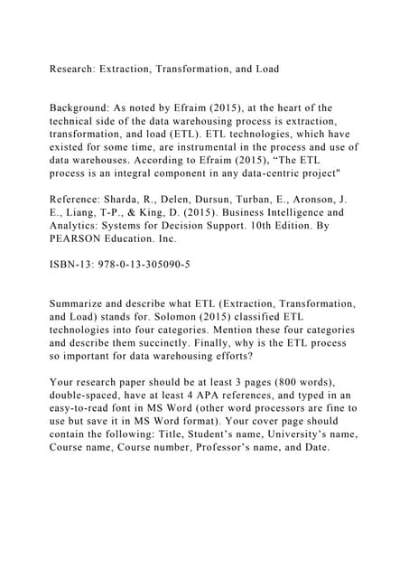 Data Extraction Service |Extract, Transform and Load | PDF