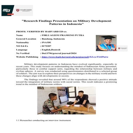 Military Development Patterns in Indonesia by Firli AGISNI | PDF