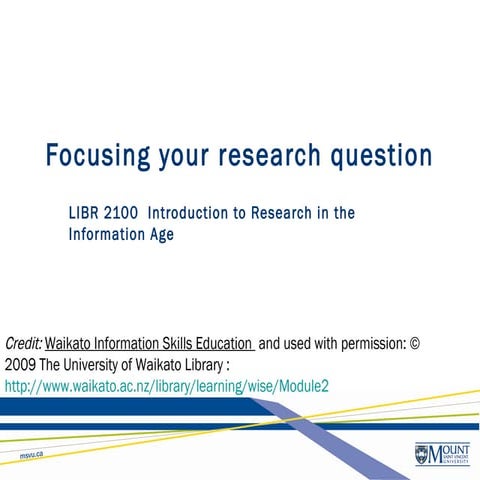 Focusing your research | PPT