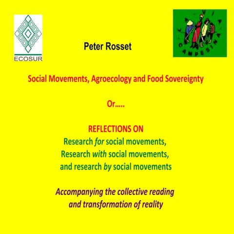 Research for, with and by social movements | PPT