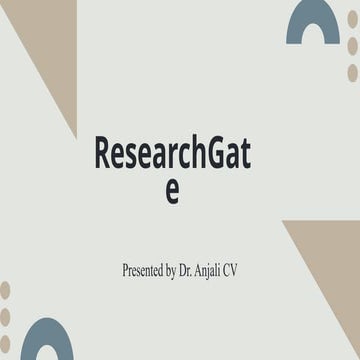 Research Gate Library power point presentations | PPTX