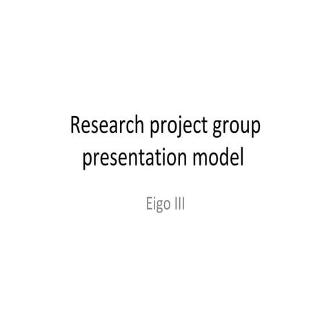 Research group presentation model | PPT