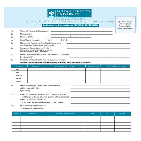 Research guide application form | PDF