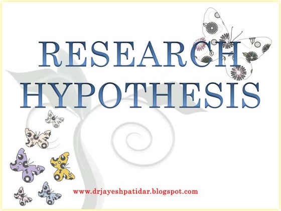 Hypothesis and its types | PPT