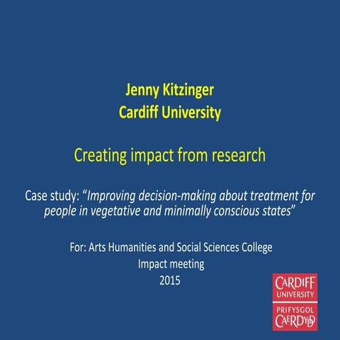 Research impact kitzinger | PPTX
