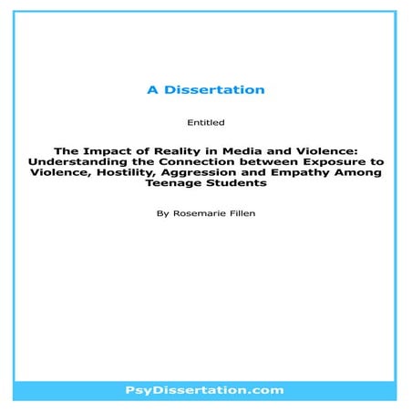 Clinical Psychology Dissertation Example | PDF