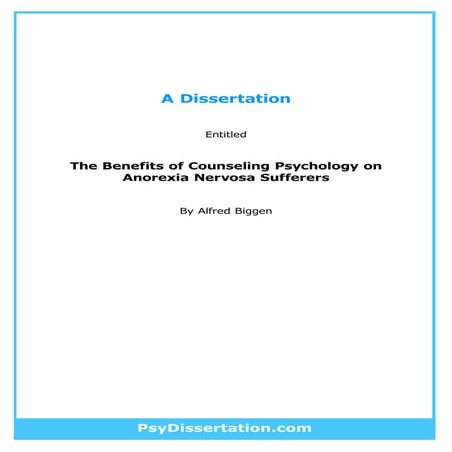 Counseling Psychology Dissertation Example | PDF
