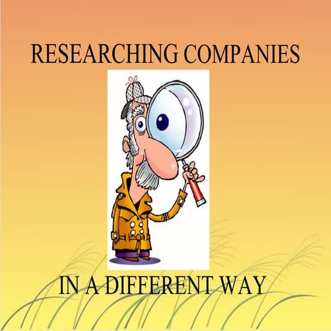 Researching Companies | PPT