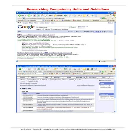 Researching competency units | DOC