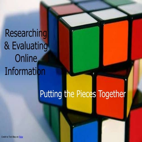 Researching & evaluating online information | PPTX