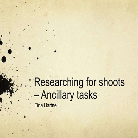 Researching for ancillary task | PPT