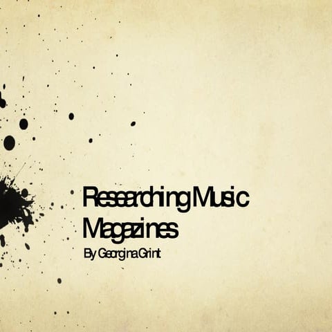 Researching music magazines | PPT