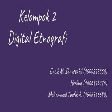 Researching practices through digital ethnography | PPTX